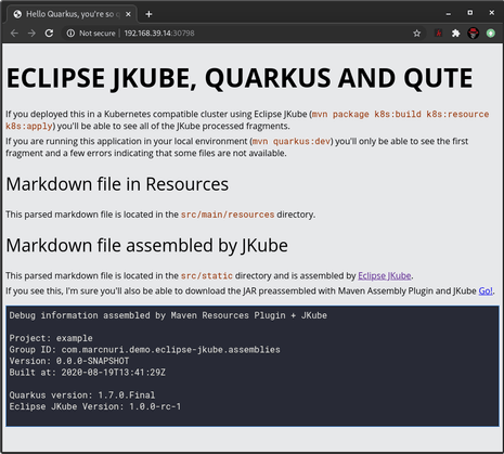Quarkus + JKube: Qute template with markdown processing from different sources - Marc Nuri